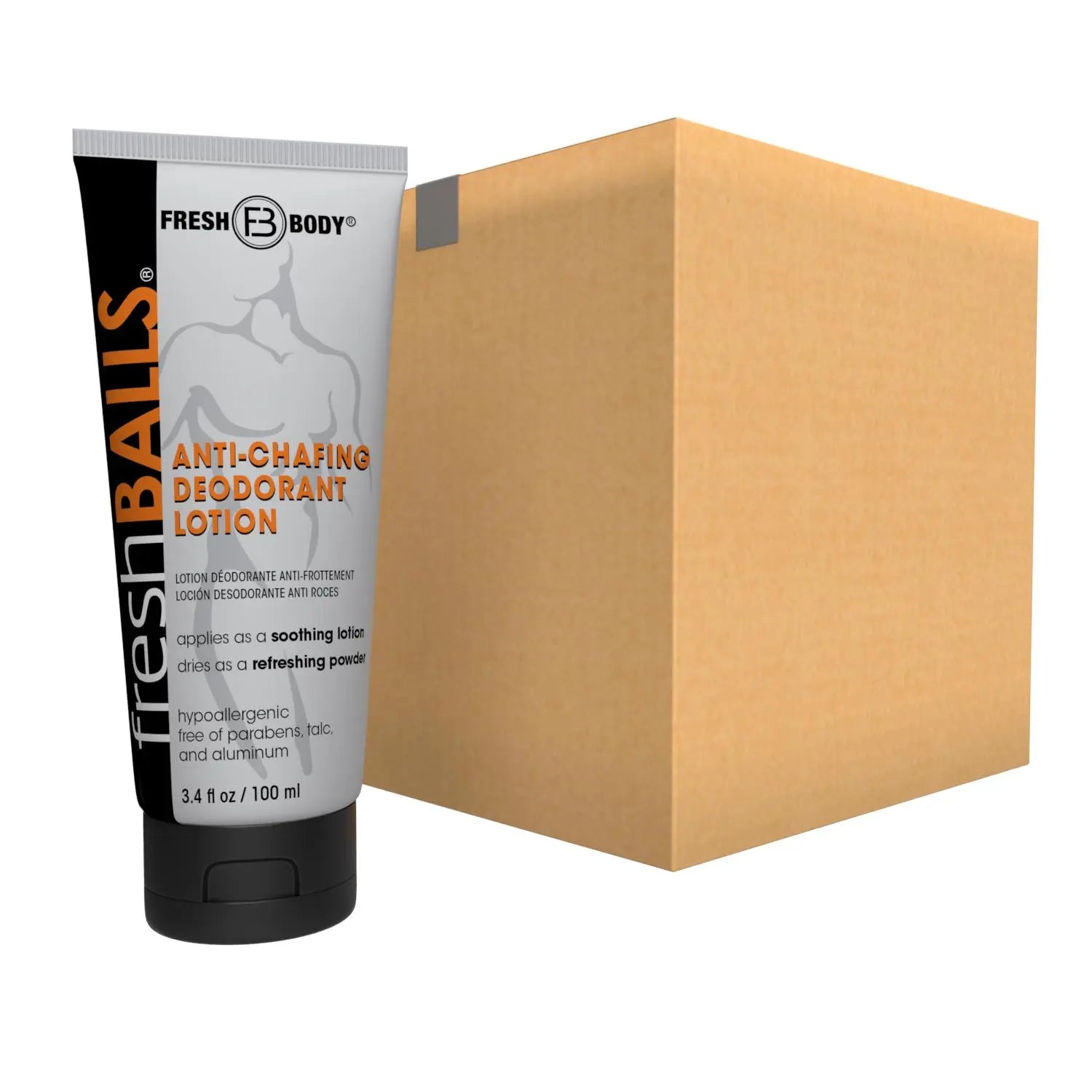 Fresh Balls Deodorant & Anti-chafing Lotion for Men 3.4 oz