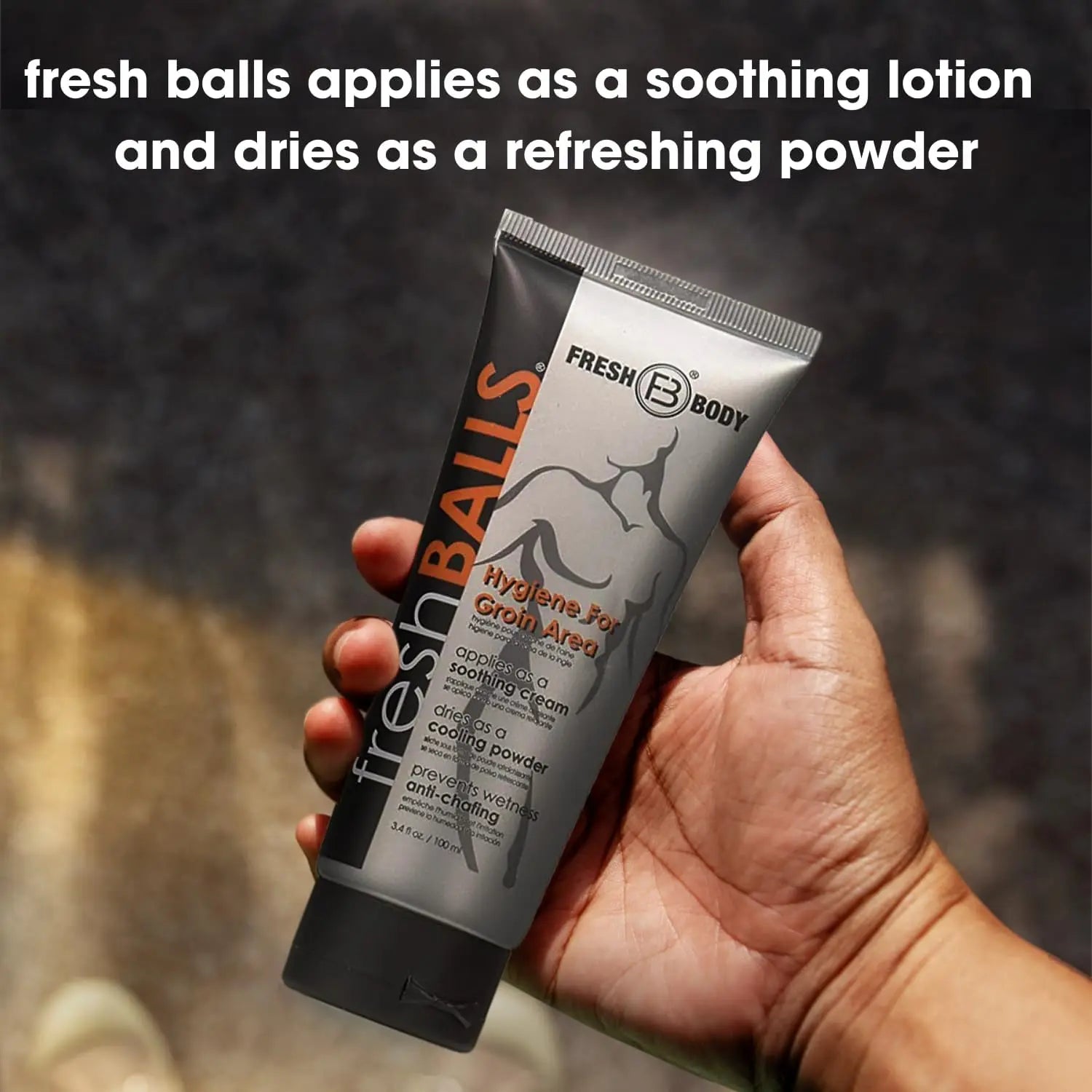 Fresh Balls Deodorant & Anti-chafing Lotion for Men 3.4 oz